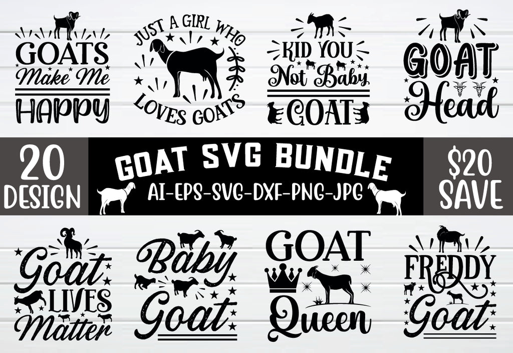 Farm Goat SVG Bundle, Goat SVG, Farm Animal Svg,Goat lover svg, Goat ...