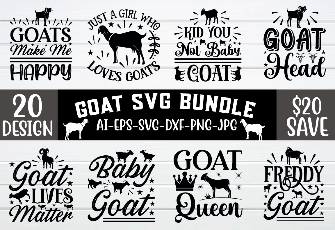 Farm Goat SVG Bundle, Goat SVG, Farm Animal Svg,Goat lover svg, Goat ...