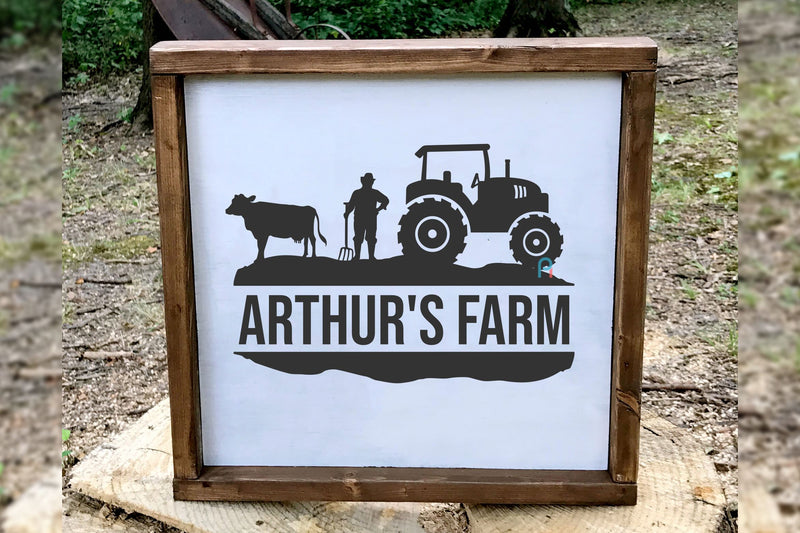 Farm Monogram Svg, Farm Svg, Farmer Svg, Farm Split Monogram - So Fontsy