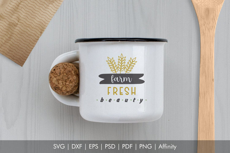 Farm Organic Food Quotes SVG Bundle - So Fontsy