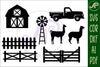 Farm shapes 43 designs, laser cut file, cut outs - So Fontsy