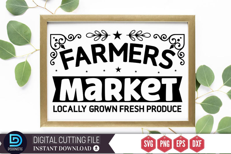 Farmers market locally grown fresh produce SVG - So Fontsy