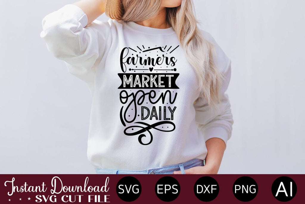 Farmers Market Open Daily svg - So Fontsy
