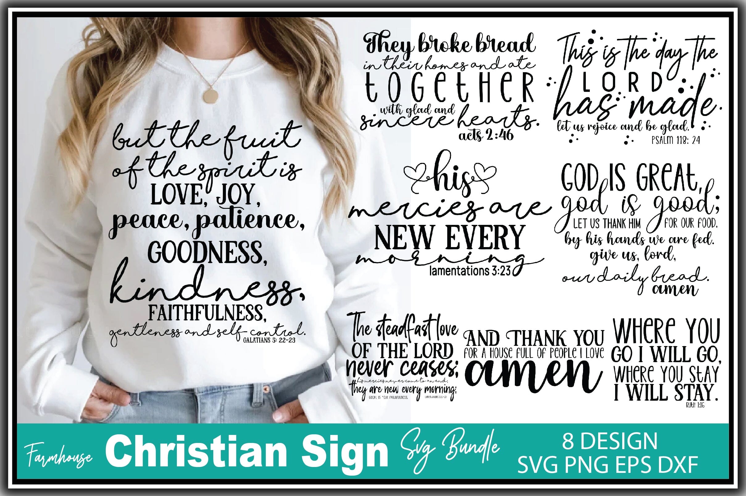 Farmhouse Christian Sign SVG Bundle - So Fontsy