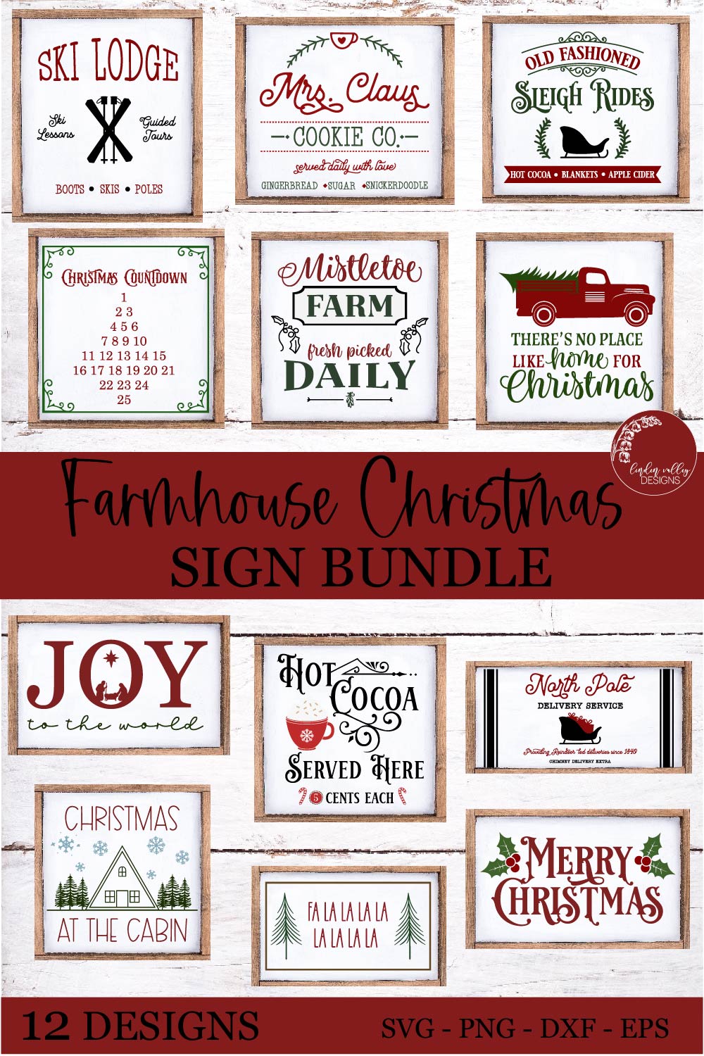 Farmhouse Christmas SVG Bundle-BIG Christmas Sign SVG Bundle - So Fontsy
