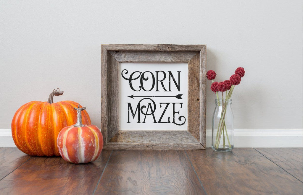 Farmhouse Corn Maze Arrow SVG File - So Fontsy