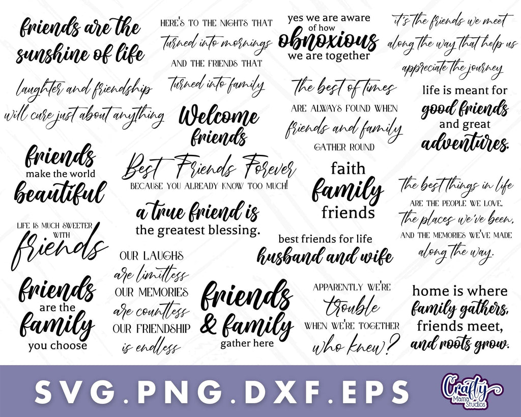 Farmhouse Friend Svg Bundle | Friend Sign Svg - So Fontsy
