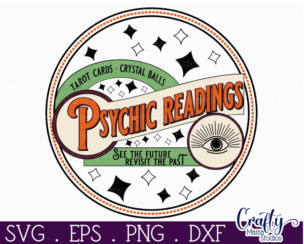 Farmhouse Halloween Svg Round Sign, Psychic Readings - So Fontsy