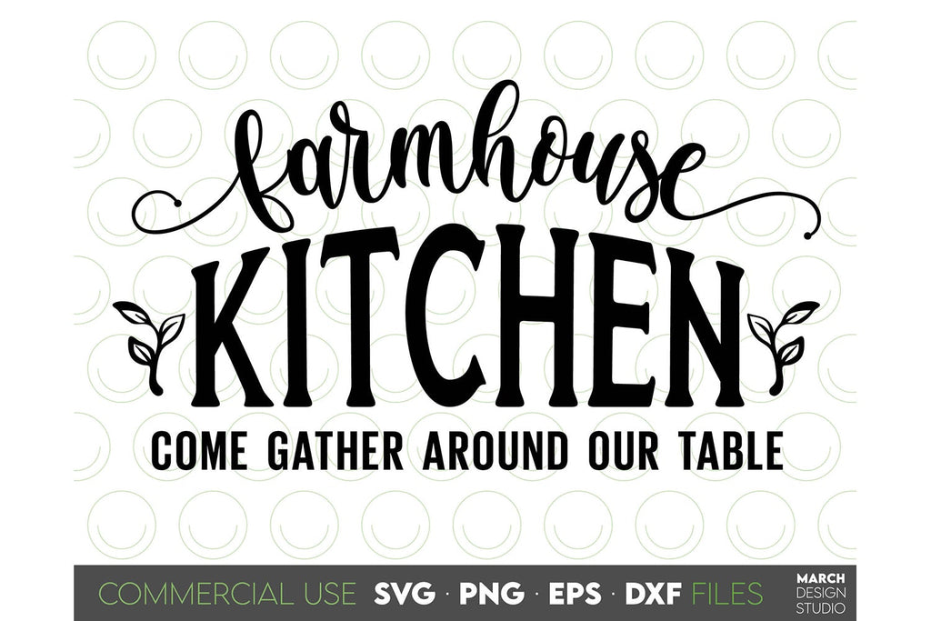 Farmhouse Kitchen Sign SVG, Farmers Kitchen SVG PNG DXF EPS - So Fontsy