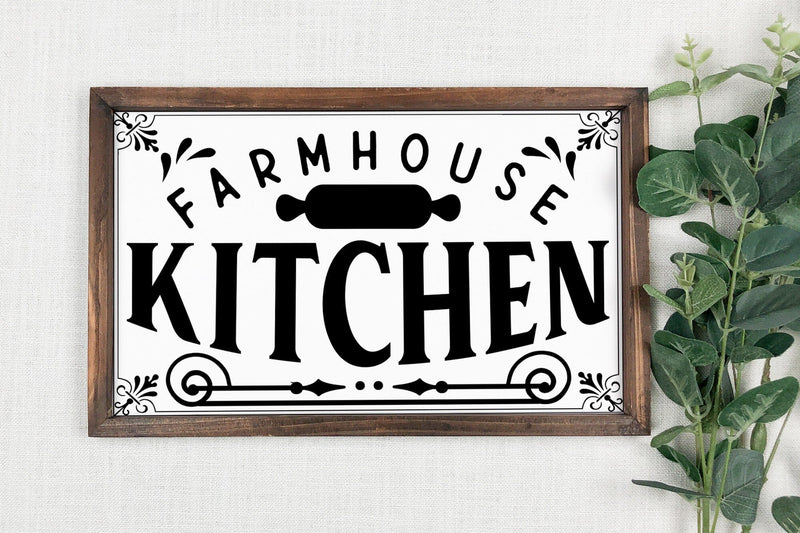 Farmhouse Kitchen SVG | Vinage Kitchen Sign SVG - So Fontsy
