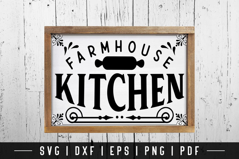 Farmhouse Kitchen SVG | Vinage Kitchen Sign SVG - So Fontsy