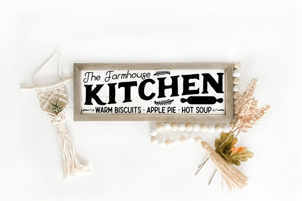 Farmhouse Kitchen | Vintage Kitchen Sign SVG - So Fontsy
