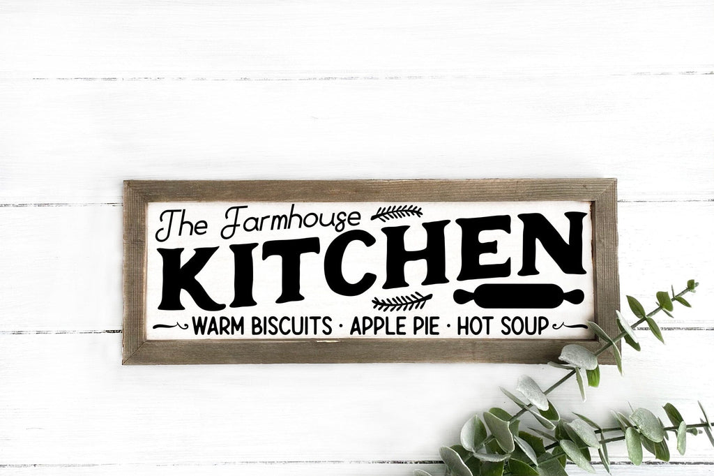 Farmhouse Kitchen | Vintage Kitchen Sign SVG - So Fontsy