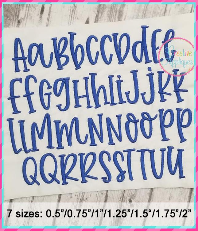 Farmhouse Lemonade Embroidery Font - So Fontsy