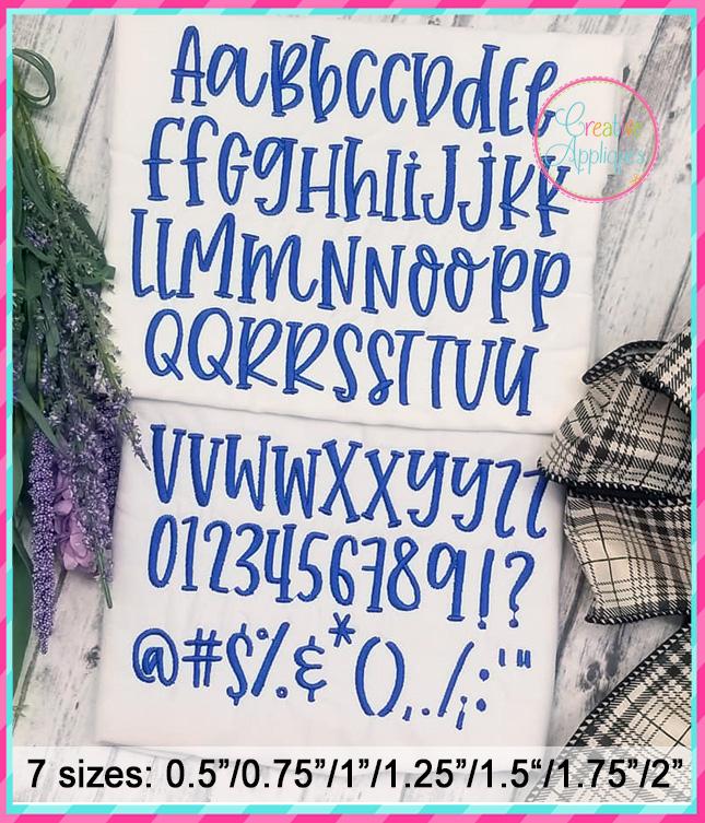 Farmhouse Lemonade Embroidery Font - So Fontsy