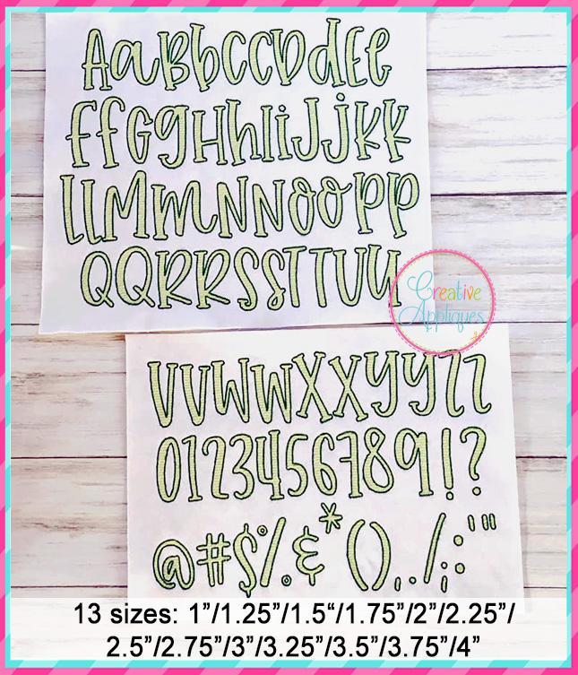 Farmhouse Lemonade Sketch Stitch Embroidery Font - So Fontsy