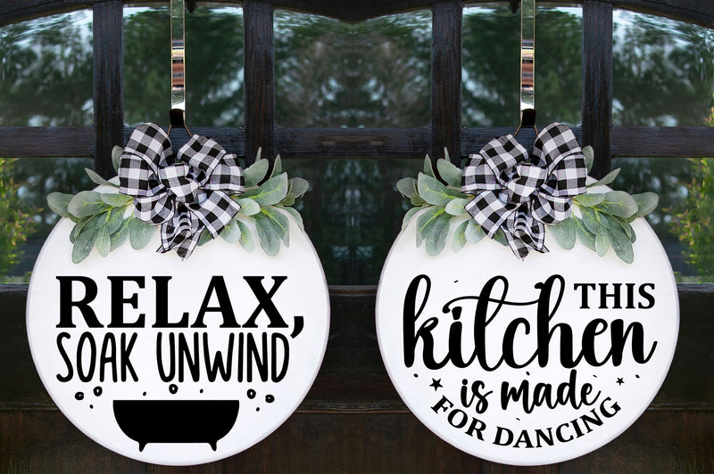 Farmhouse Round Sign Svg Bundle - So Fontsy