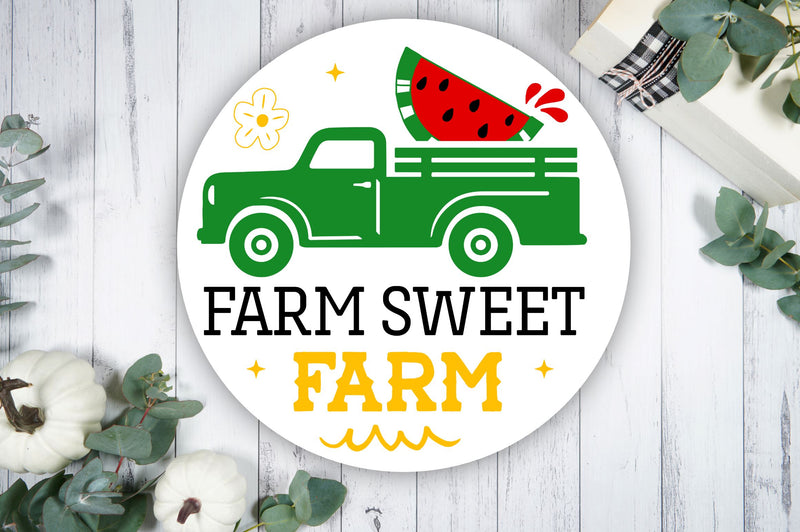 Farmhouse Round Sign Svg Bundle - So Fontsy