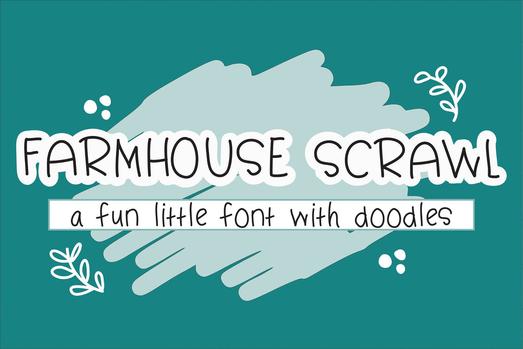 Farmhouse Scrawl - A Fun Little Font With Doodles - So Fontsy