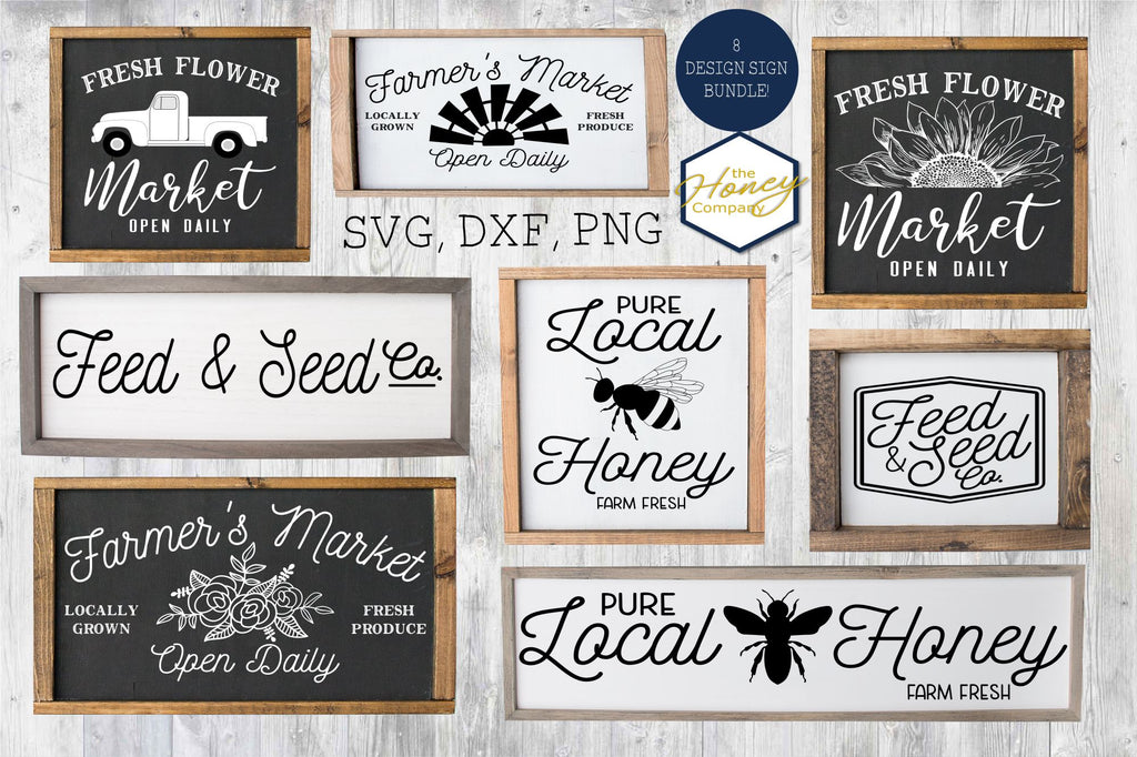 Farmhouse Sign Making Bundle SVG PNG DXF Farm Laser Cut Wood Design ...