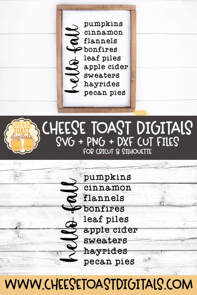 Farmhouse Sign SVG | Hello Fall List - So Fontsy