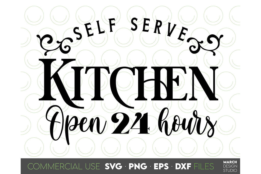 Farmhouse Sign SVG, Self Serve Kitchen SVG, Market Sign SVG - So Fontsy