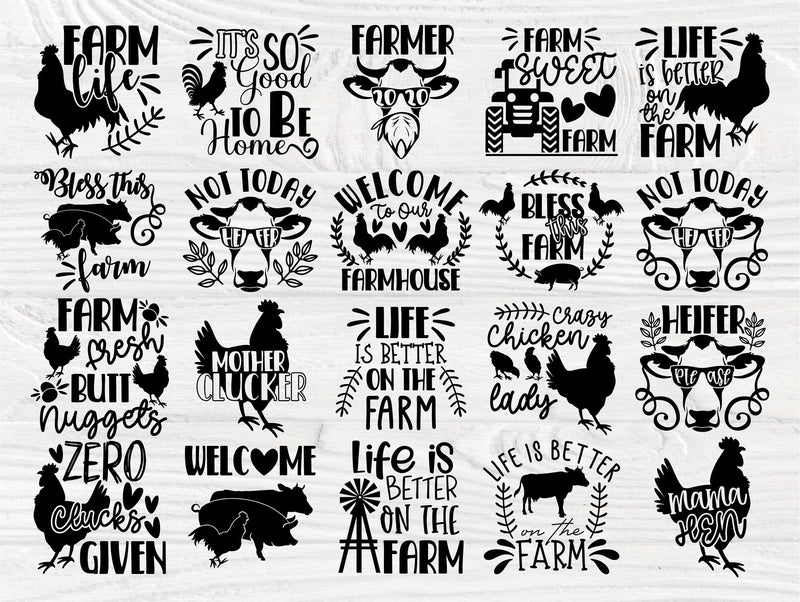 Farmhouse SVG Bundle, Farm Signs, Welcome Svg - So Fontsy