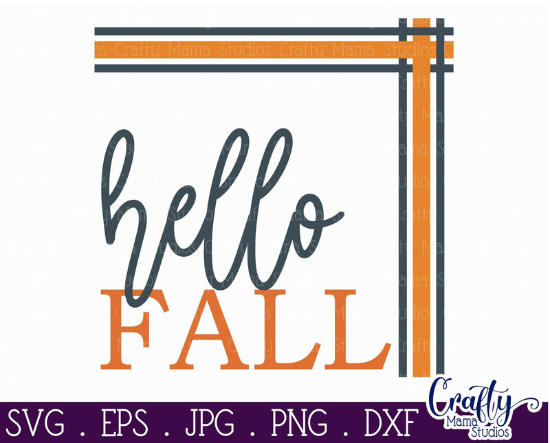 Farmhouse Svg, Fall Farmhouse Sign, Hello Fall Cut File - So Fontsy