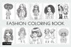 Fashion Girls Coloring Book, Printable Coloring Page Bundle - So Fontsy