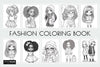 Fashion Girls Coloring Book | Printable Kids Coloring Pages - So Fontsy