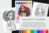 Fashion Girls Coloring Book | Printable Kids Coloring Pages - So Fontsy
