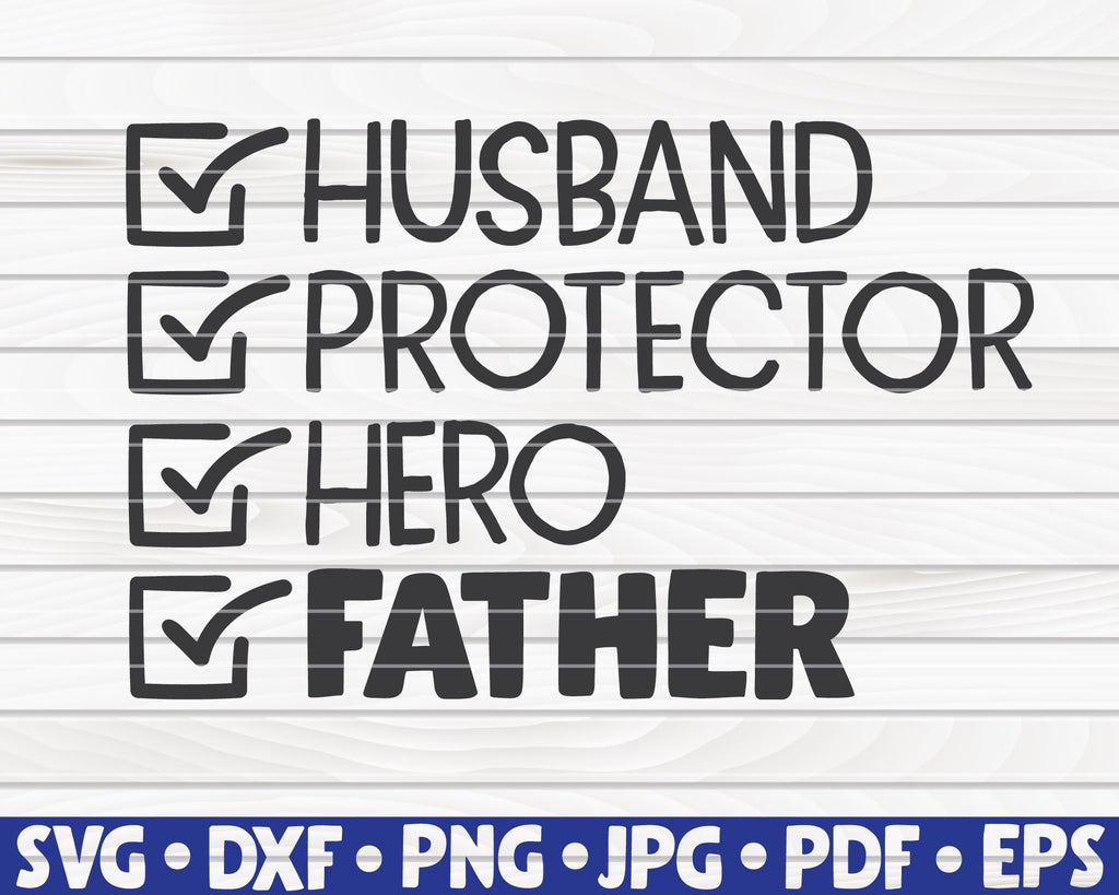 Father checklist SVG | Father's Day design - So Fontsy