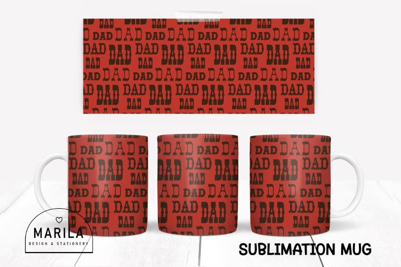 father Mug Sublimation Design / dad Mug Design #5 - So Fontsy