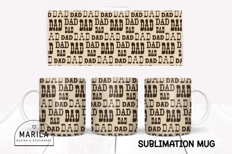 best dad ever Mug Sublimation Design / dad Mug Design #41 - So Fontsy