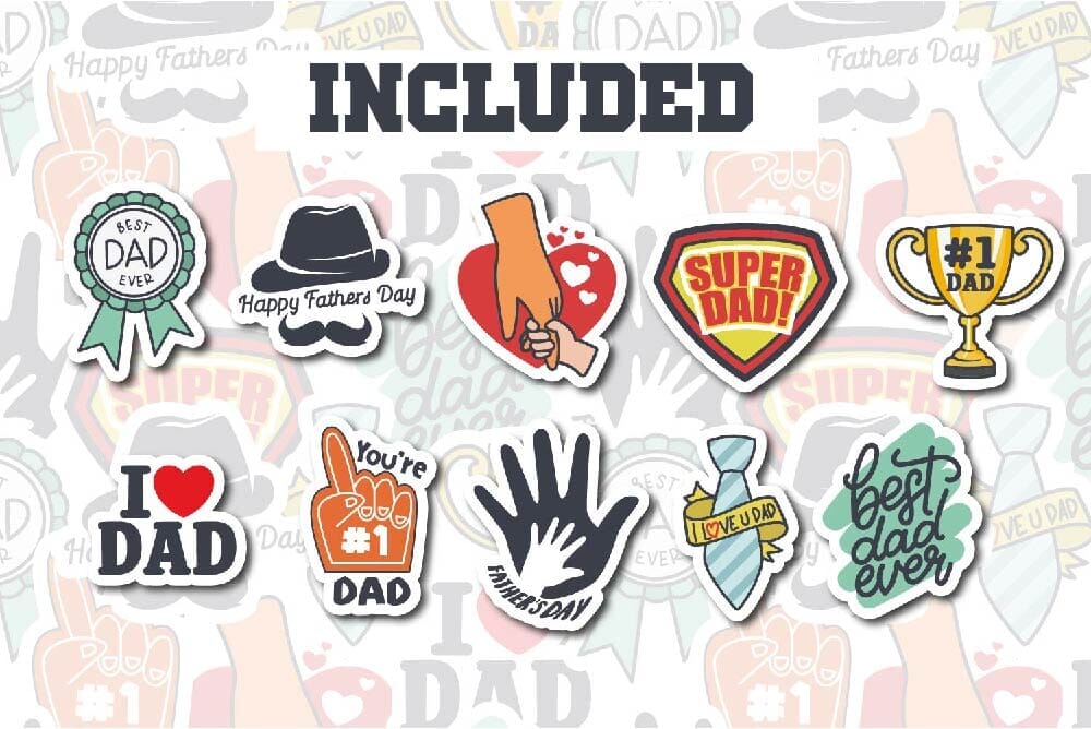 Father Stickers printable - So Fontsy