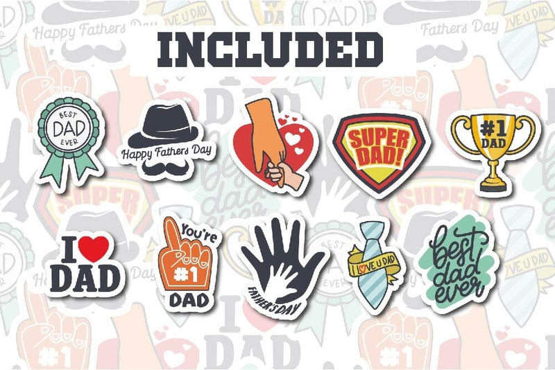 Father Stickers printable - So Fontsy