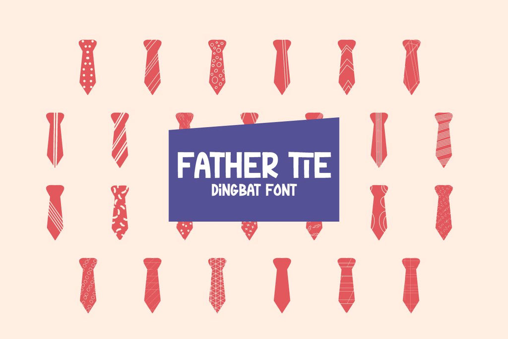 Father Tie - Dingbat Font - So Fontsy