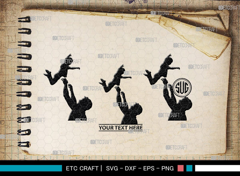 Father With Kid Monogram, Father With Kid Silhouette, Father With Kid ...