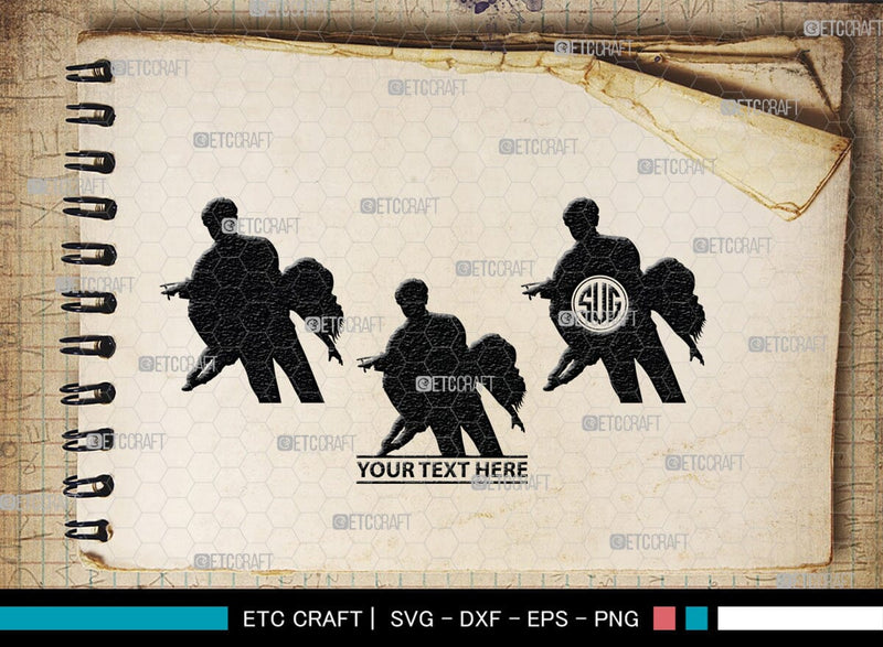 Father With Kid Monogram, Father With Kid Silhouette, Father With Kid ...