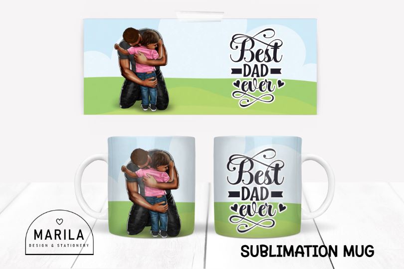 Father's Day Mug Sublimation Design / dad Mug Design #4 - So Fontsy