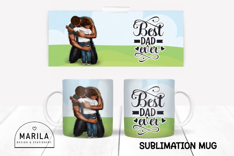 Father's Day Mug Sublimation Design / dad Mug Design #6 - So Fontsy