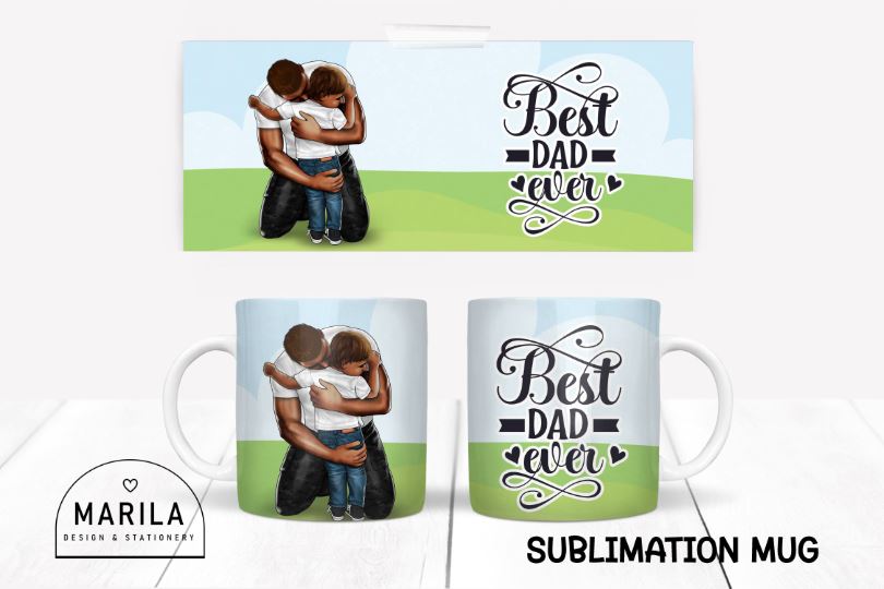 Father's Day Mug Sublimation Design / dad Mug Design #7 - So Fontsy