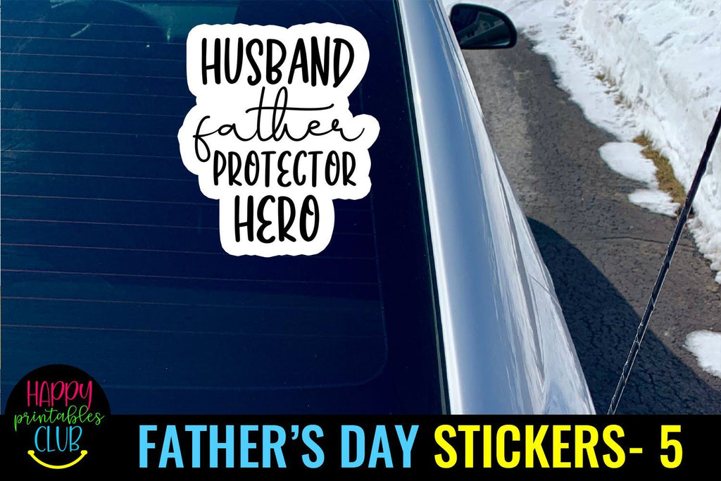 Father's Day Stickers 5- Dad Stickers- Printable Stickers - So Fontsy