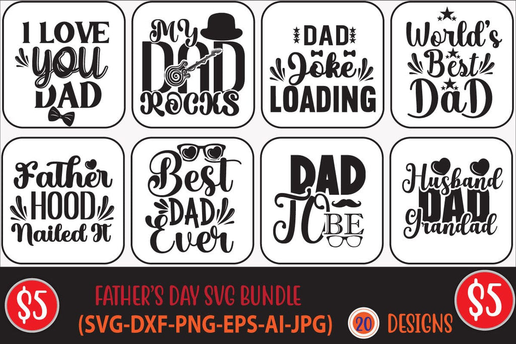 Father's Day SVG Bundle, DAD SVG Bundle , Funny DAD SVG Bundle , DAD ...