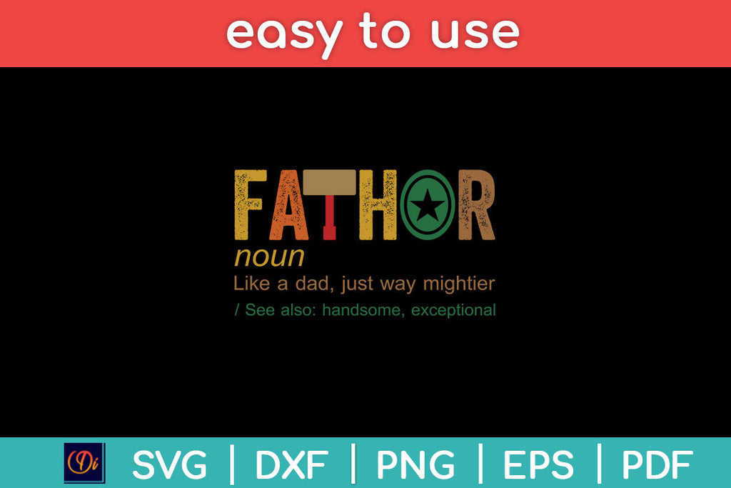 Fathor Definition Like A Dad Funny Father's Day Svg Cutting File - So ...