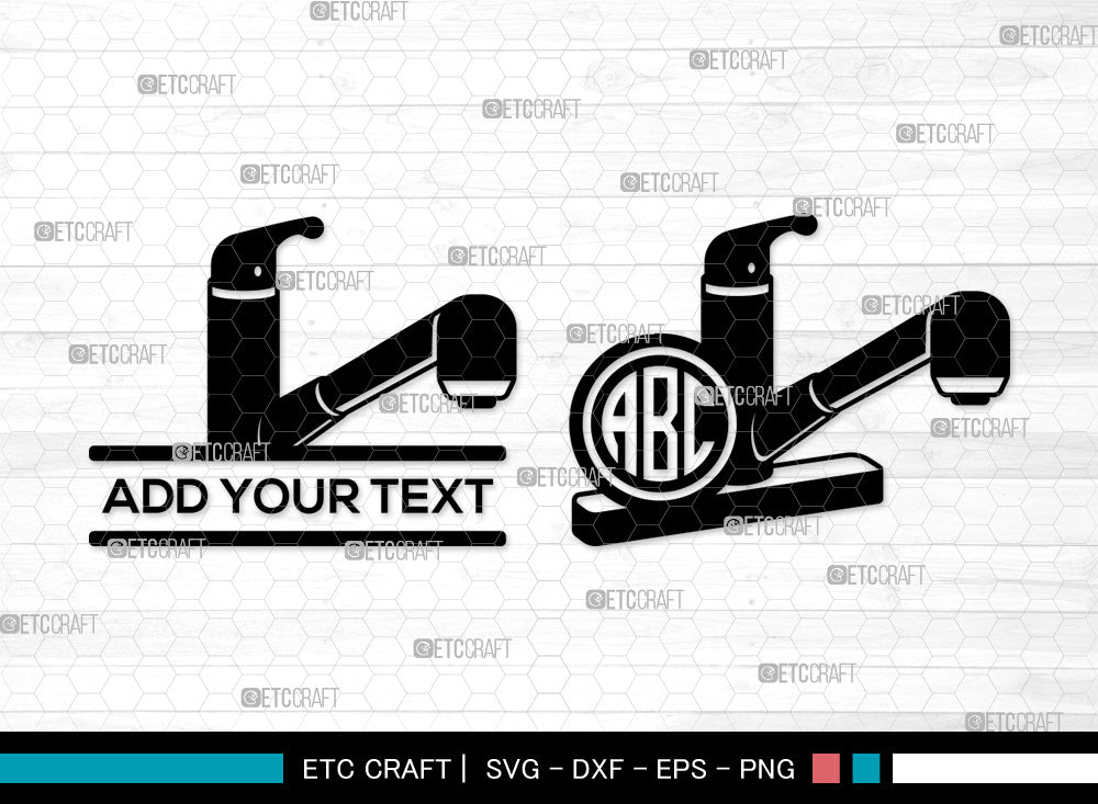 Faucet Monogram SVG, Split Monogram SVG, Leaky Tap Svg, Kitchen Fauce ...