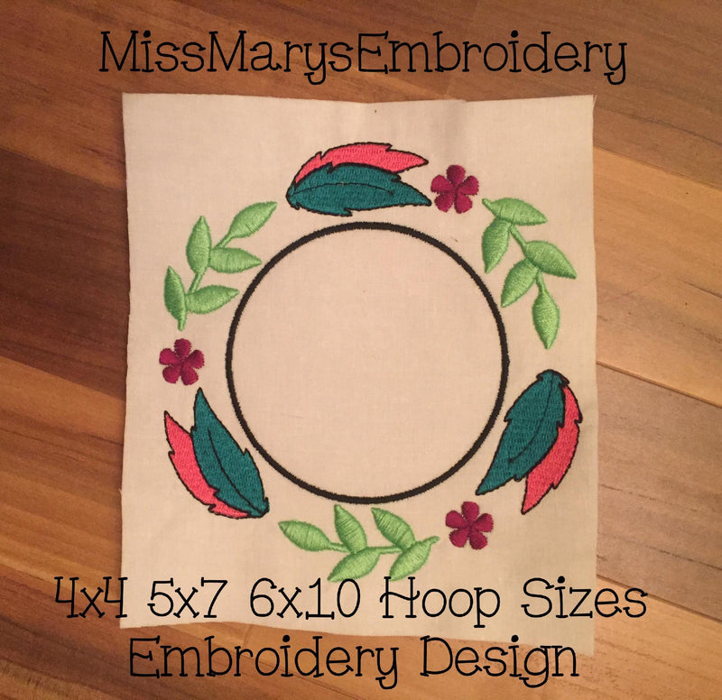 Feather Monogram Frame - So Fontsy