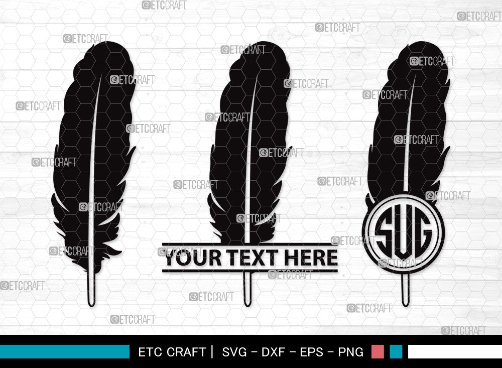 Feather monogram SVG | Boho Feathers Svg | Feathers Svg | Tribal Boho ...