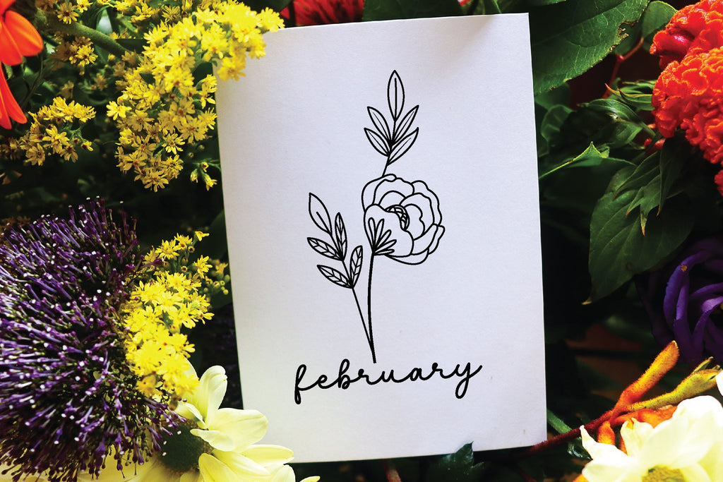 february widflower svg design - So Fontsy