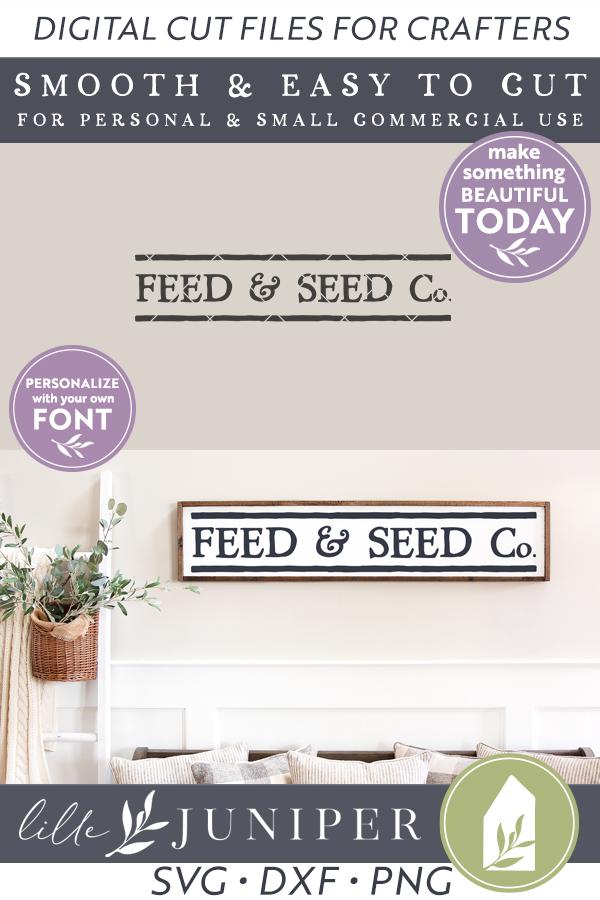 Feed and Seed SVG | Vintage Farm Sign SVG - So Fontsy